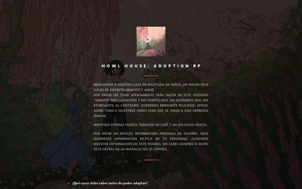 Howl house; adoption rp